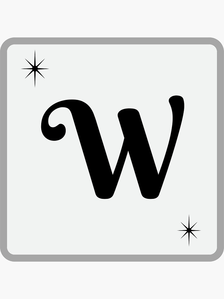 "W, Letters from Alphabets, Educational" Sticker for Sale by ...
