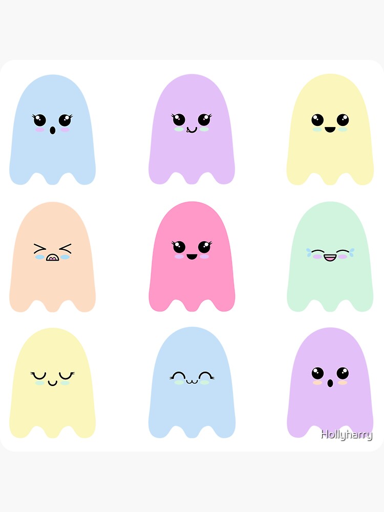 "Adorable kawaii ghosts, cute pastel colours and fun sweet expressions ...