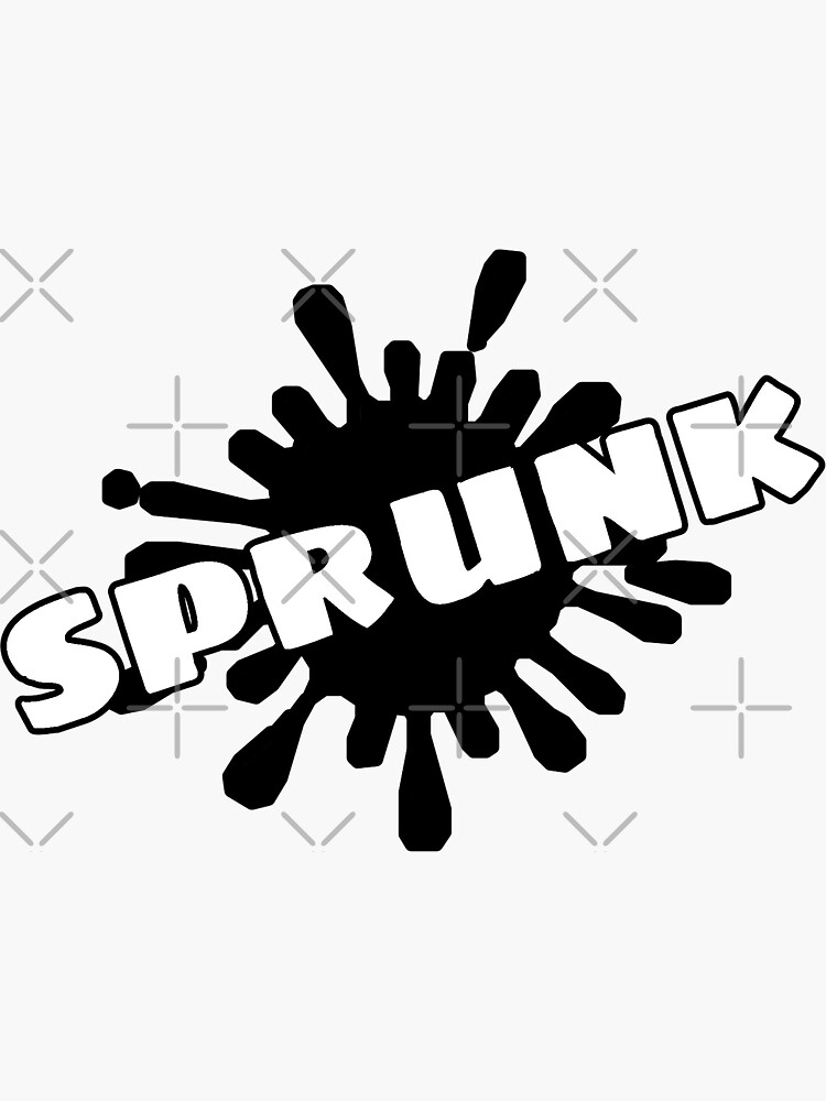 "Sprunk white and black " Sticker for Sale by raji0 | Redbubble