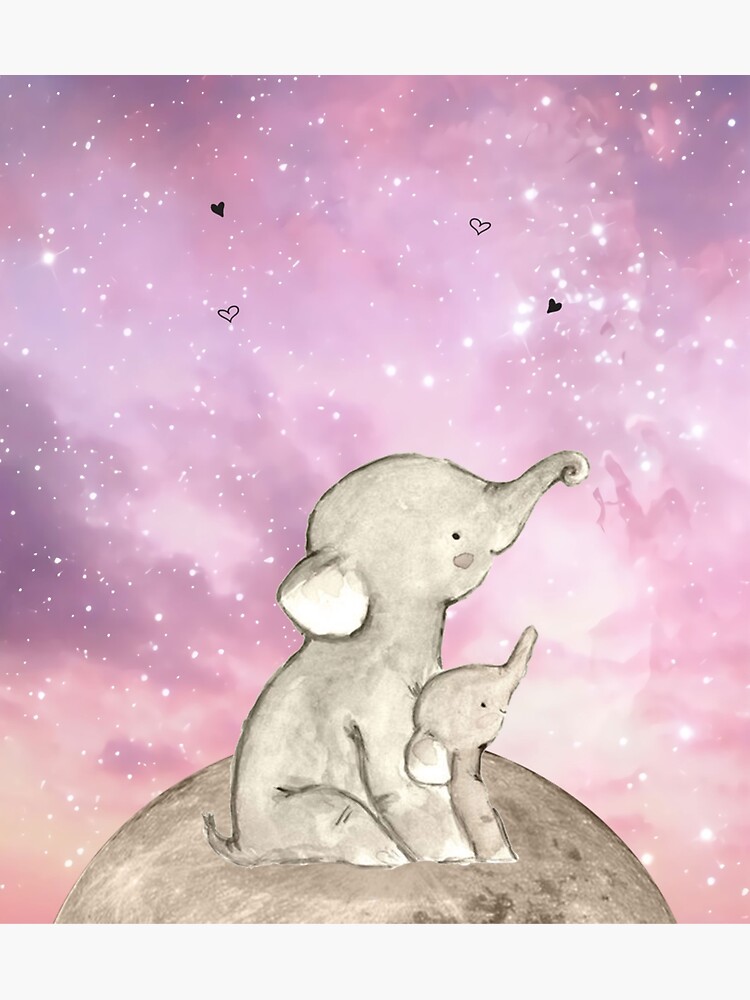 "Elephant Moon" Sticker for Sale by HermannReiter | Redbubble
