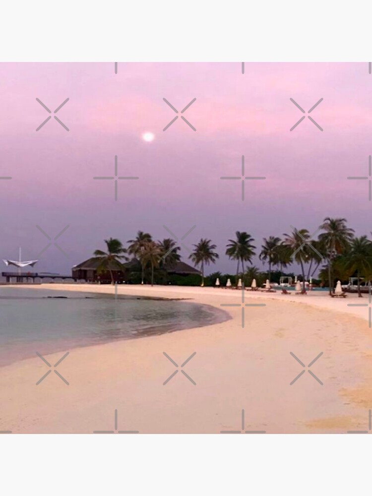 "Maafushivaru Maldives Beach - Pastel Pink Sky" Poster for Sale by lets ...