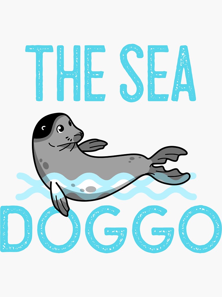 "The Sea Doggo" Sticker for Sale by nightDwight | Redbubble