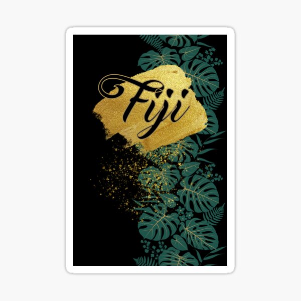 "Fiji" Sticker for Sale by PolyMicroMela | Redbubble