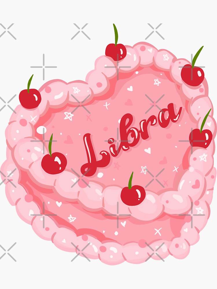 "libra cake" Sticker for Sale by Glossypop | Redbubble