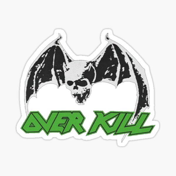 "album logo thrash metal overkill best selling tour band" Sticker for ...