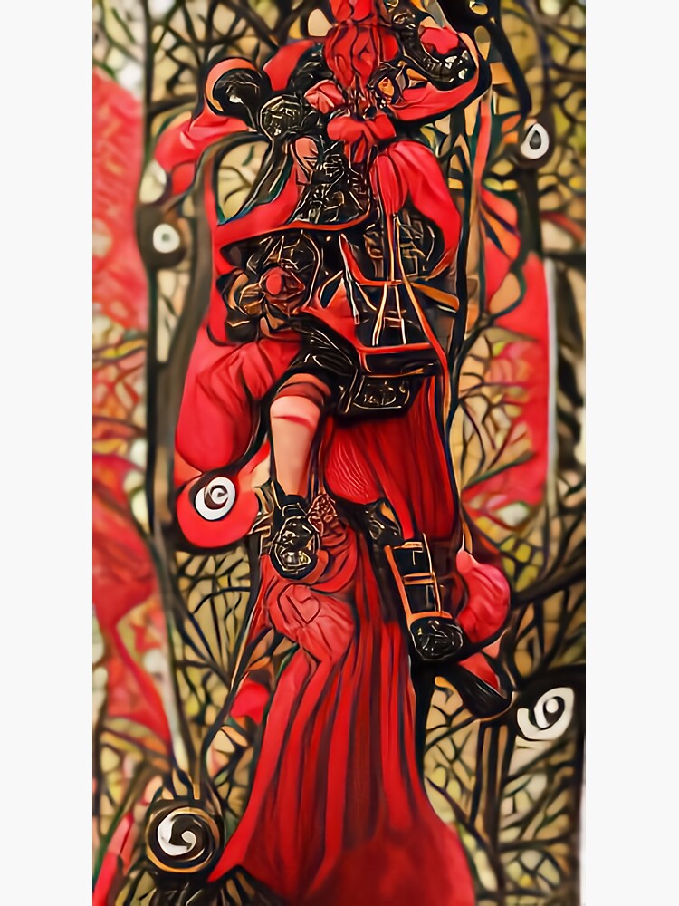 "The Fool in Red and Black (01)" Sticker for Sale by MsMysteria | Redbubble