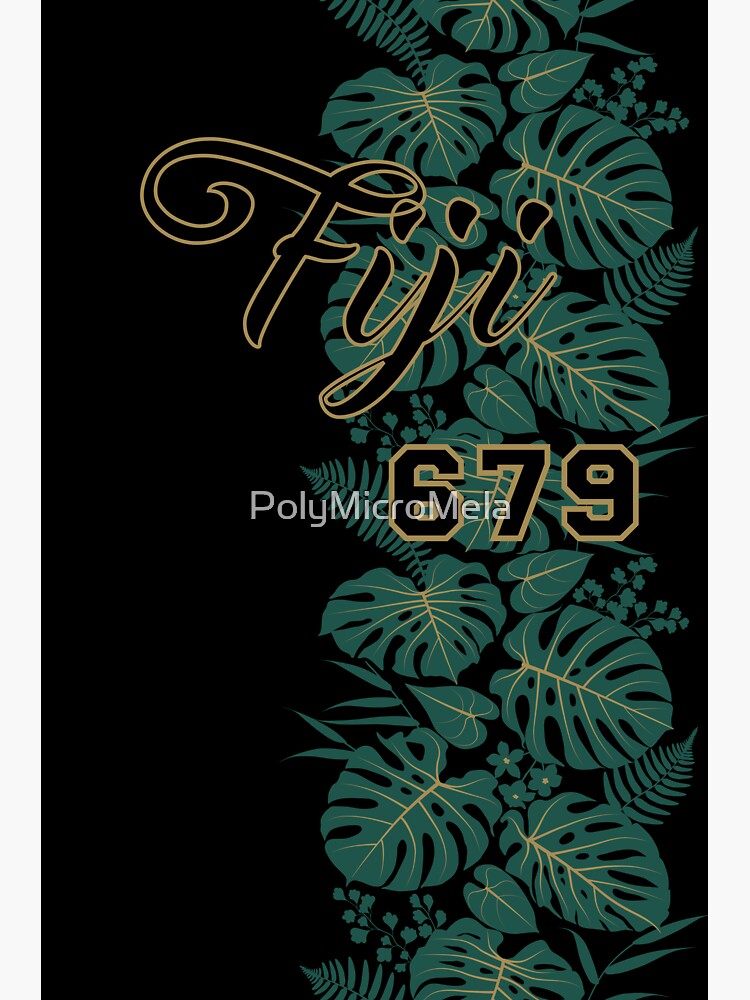 "Fiji" Sticker for Sale by PolyMicroMela | Redbubble