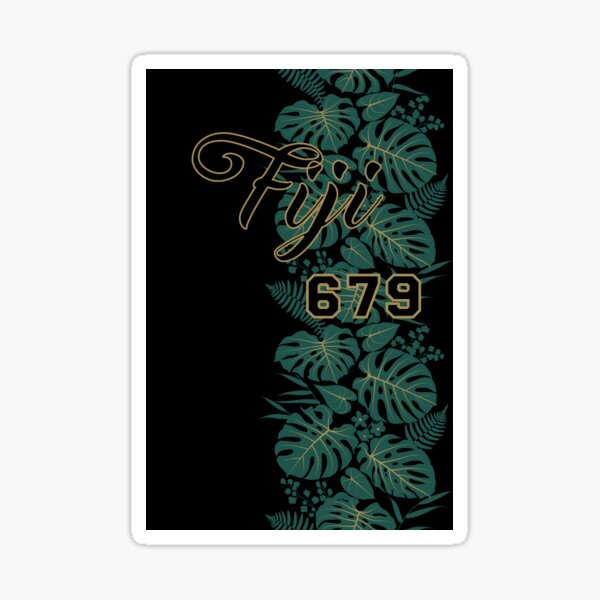 "Fiji" Sticker for Sale by PolyMicroMela | Redbubble