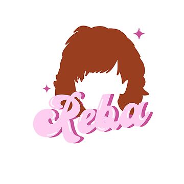 "reba hair cartoon portrait" Sticker for Sale by designsbyjuls | Redbubble
