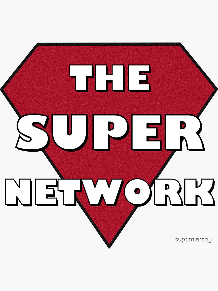 "The Super Network Logo SuperMarcey.com" Sticker for Sale by ...