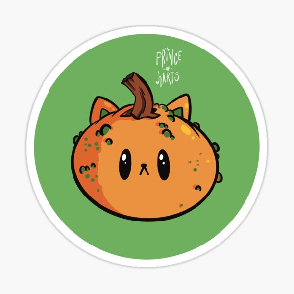 "Bumpy the Teenage Pumpkin" Sticker for Sale by prince-of-harts | Redbubble