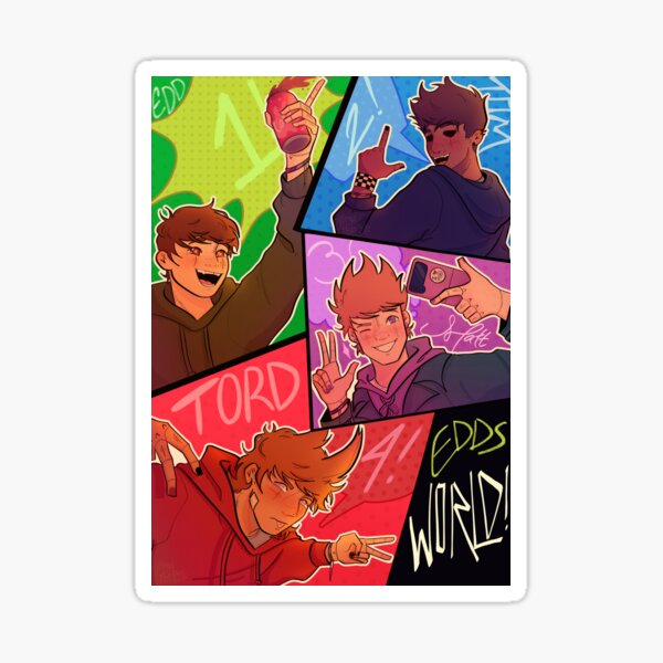 "Eddsworld" Sticker for Sale by Peachpoppp | Redbubble