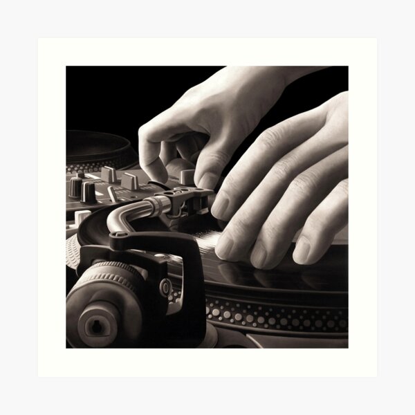 "Scratch, Turntable Oil Painting" Art Print by JeffBartels | Redbubble