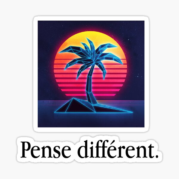 "Vaporwave Think Different" Sticker by josselinco | Redbubble