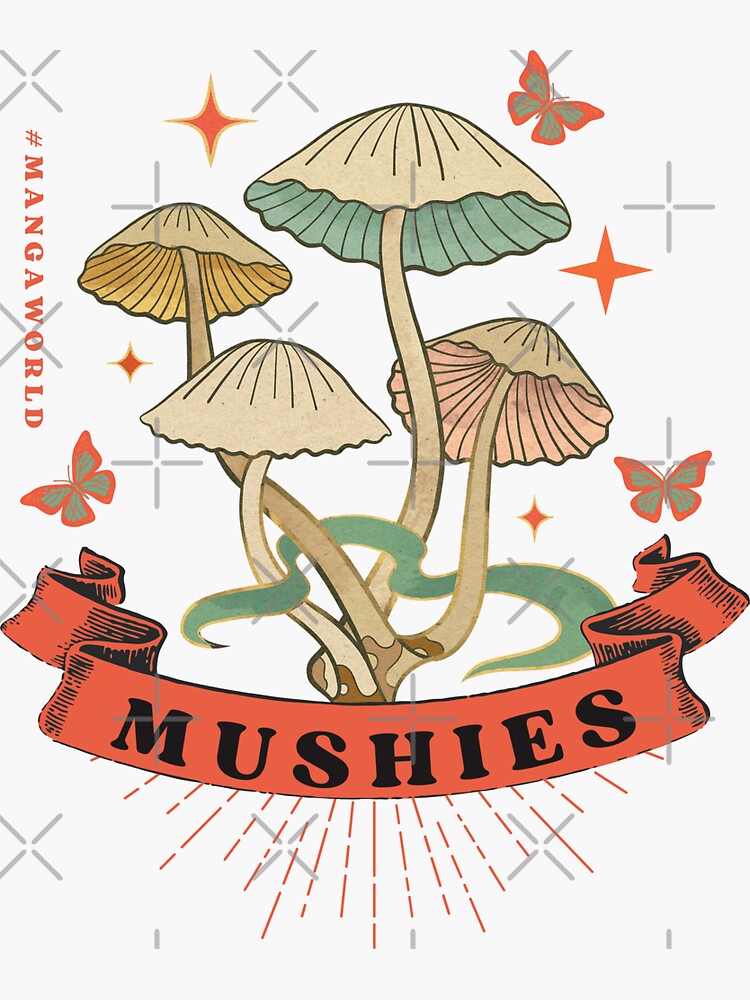 "Fairy Mushies Illustrated Digital Design V1" Sticker for Sale by ...
