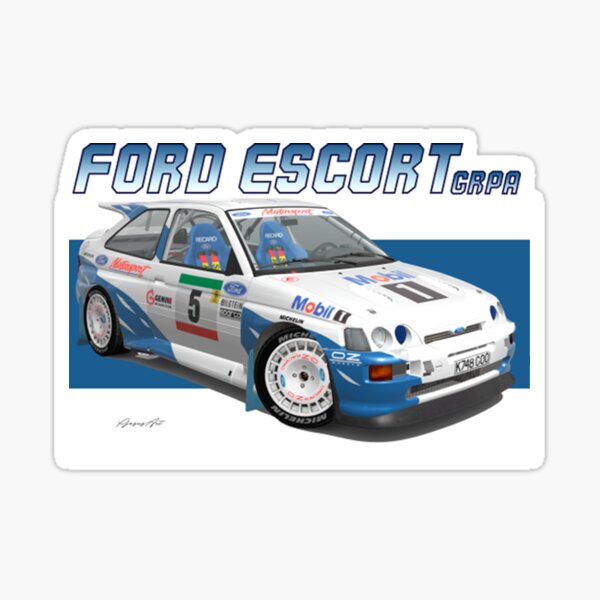 "Escort GrA Ford Escort" Sticker for Sale by DStracke | Redbubble