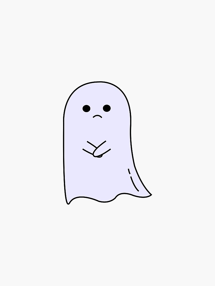 "Grumpy Ghost" Sticker for Sale by hellaboredd | Redbubble