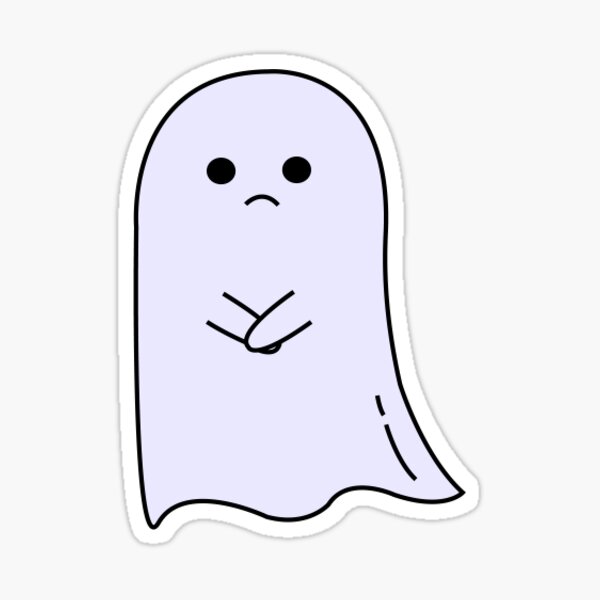"Grumpy Ghost" Sticker for Sale by hellaboredd | Redbubble