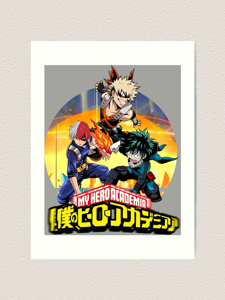 "MHA Anime Izuku, Bakugo And Shoto/Perfect Design For Fans" Art Print ...