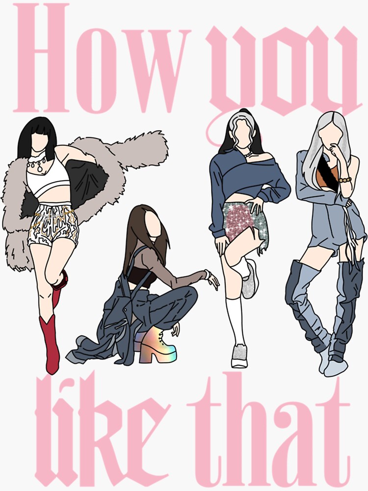 "How You Like That Blackpink (text) " Sticker for Sale by ...