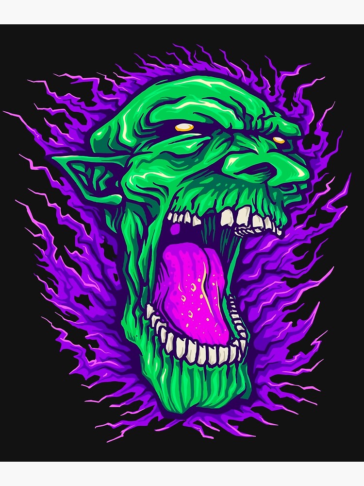 "Neon zombie monsters" Poster for Sale by cutenevil | Redbubble