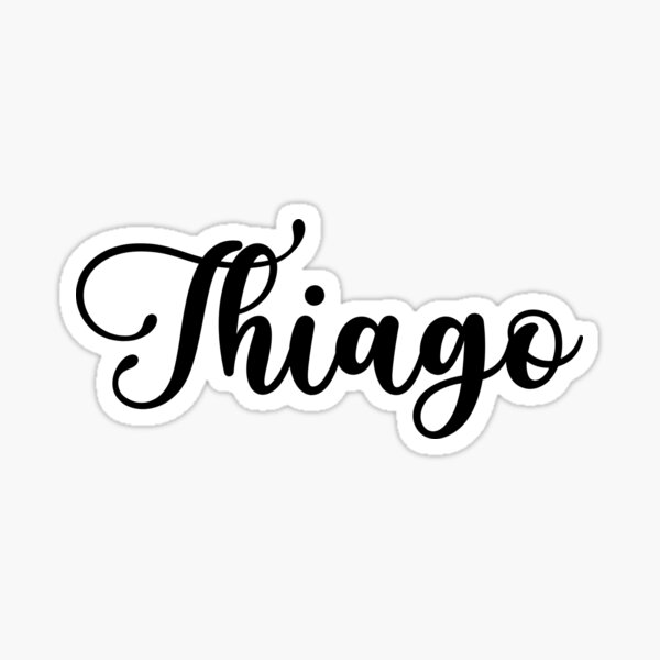 "Thiago Name - Handwritten Calligraphy" Sticker for Sale by YelenaStore ...