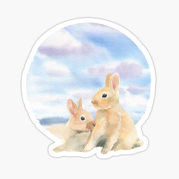 "Farm Animals Bunny Rabbits" Sticker for Sale by WildAliceArt | Redbubble
