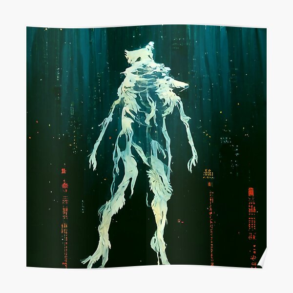 "Spectral Dog Spirit Alpha" Poster for Sale by evolvedrevolver | Redbubble