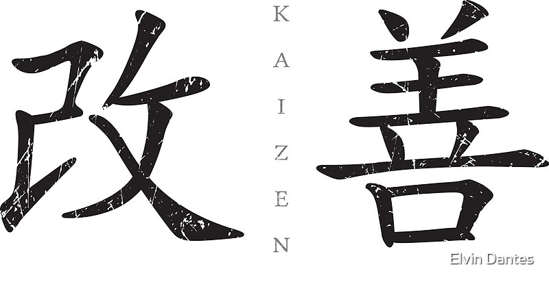 "KaiZen (horizontal, black)" by Elvin Dantes | Redbubble