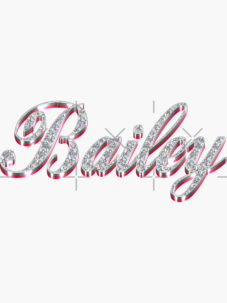 "Bailey diamond encrusted cat name - Pet" Sticker for Sale by cartoon ...