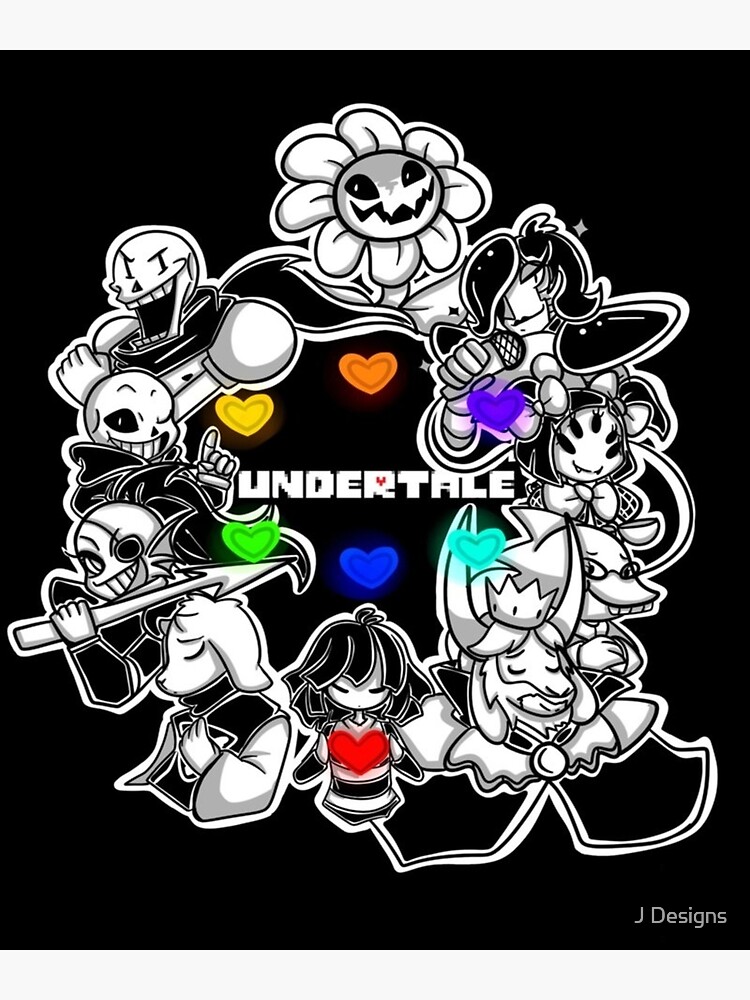 "Everyone from Undertale (Flowey, Frisk, Sans, Papyrus, Toriel etc ...