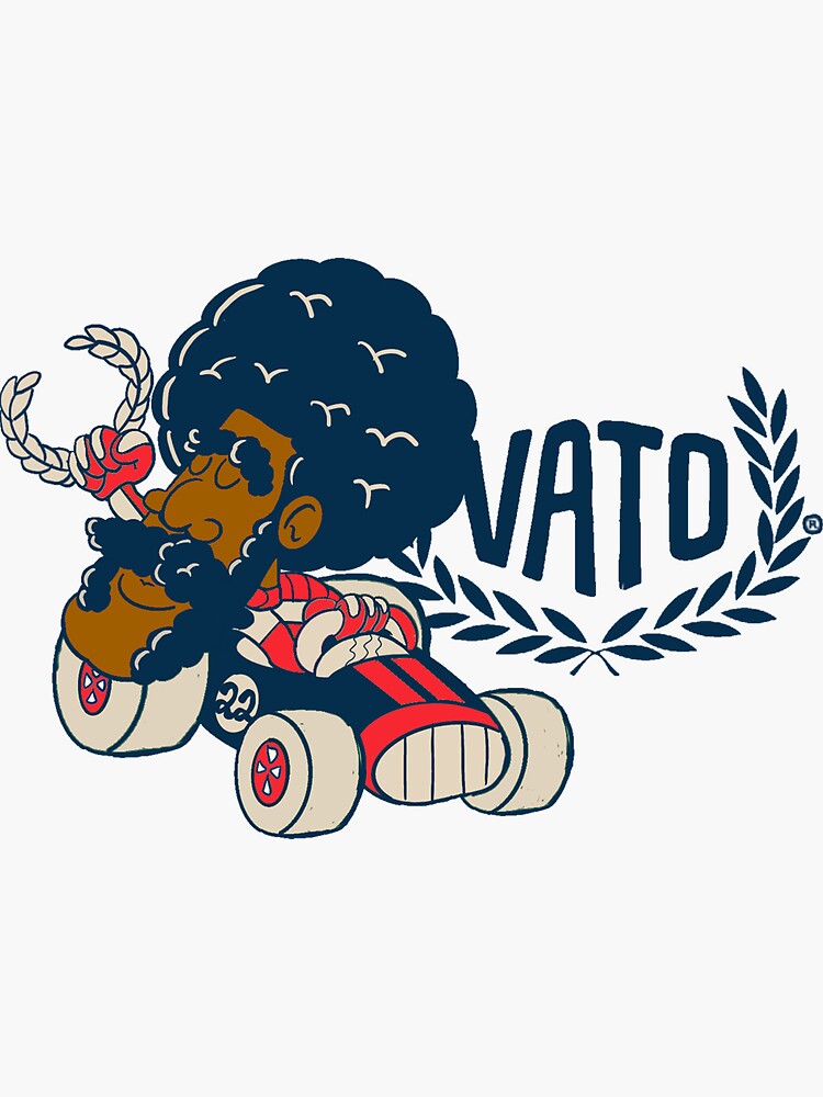 "Vato Car racing champion F1" Sticker for Sale by VatoStuff | Redbubble