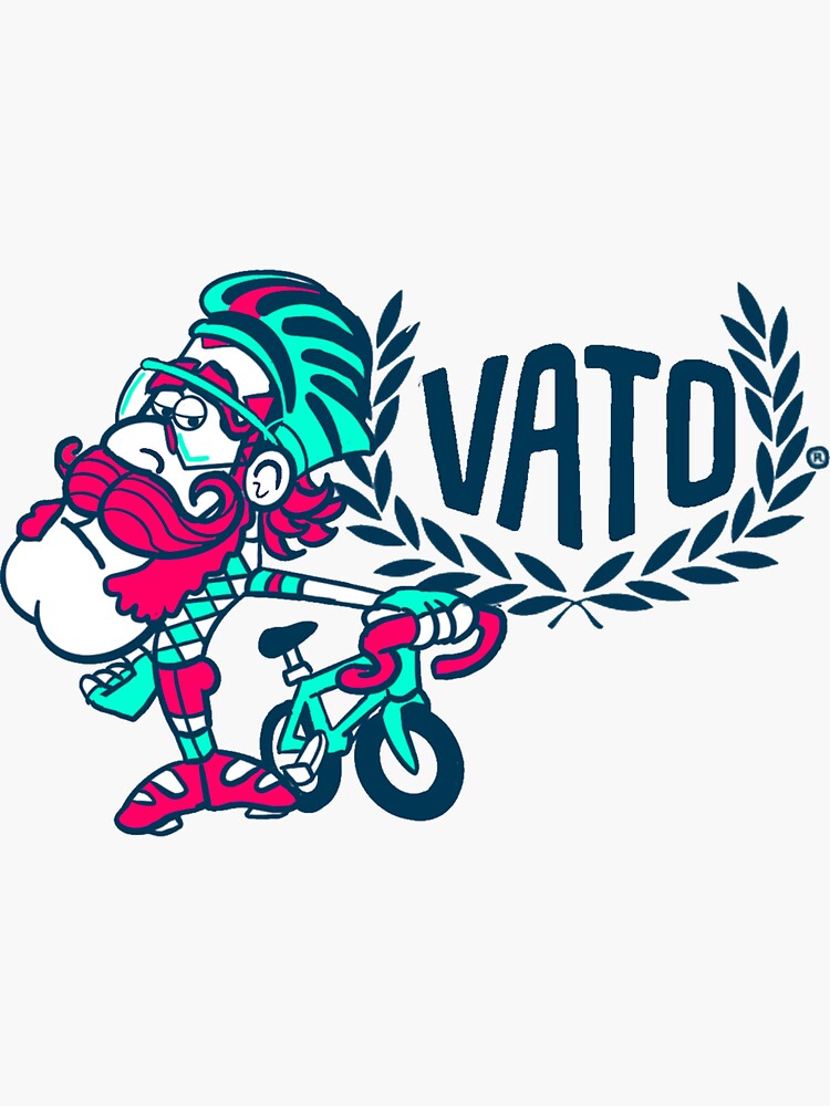 "Vato road cyclist champion" Sticker for Sale by VatoStuff | Redbubble