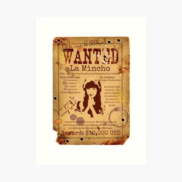 "Band Maid - La Mincho Wanted Poster" Art Print for Sale by ...