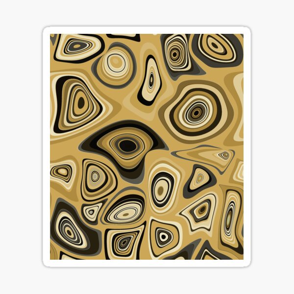 "Amoebas in gold and black" Sticker for Sale by SuzinessDesigns | Redbubble