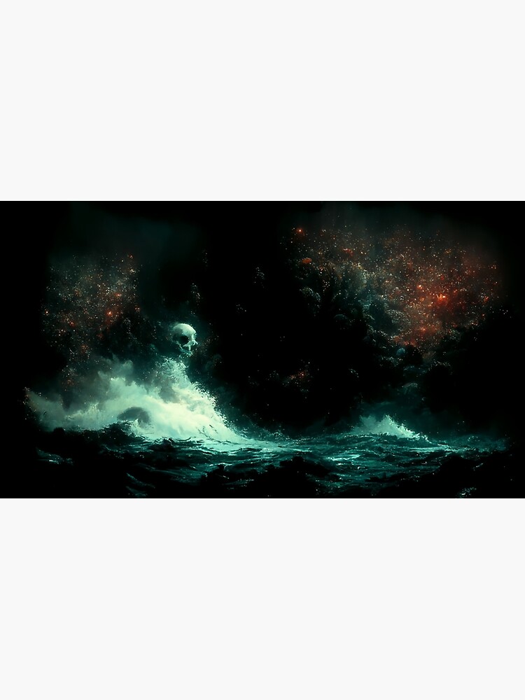 "Dark Gothic Cosmic Ocean at Night Art Poster" Poster for Sale by ...