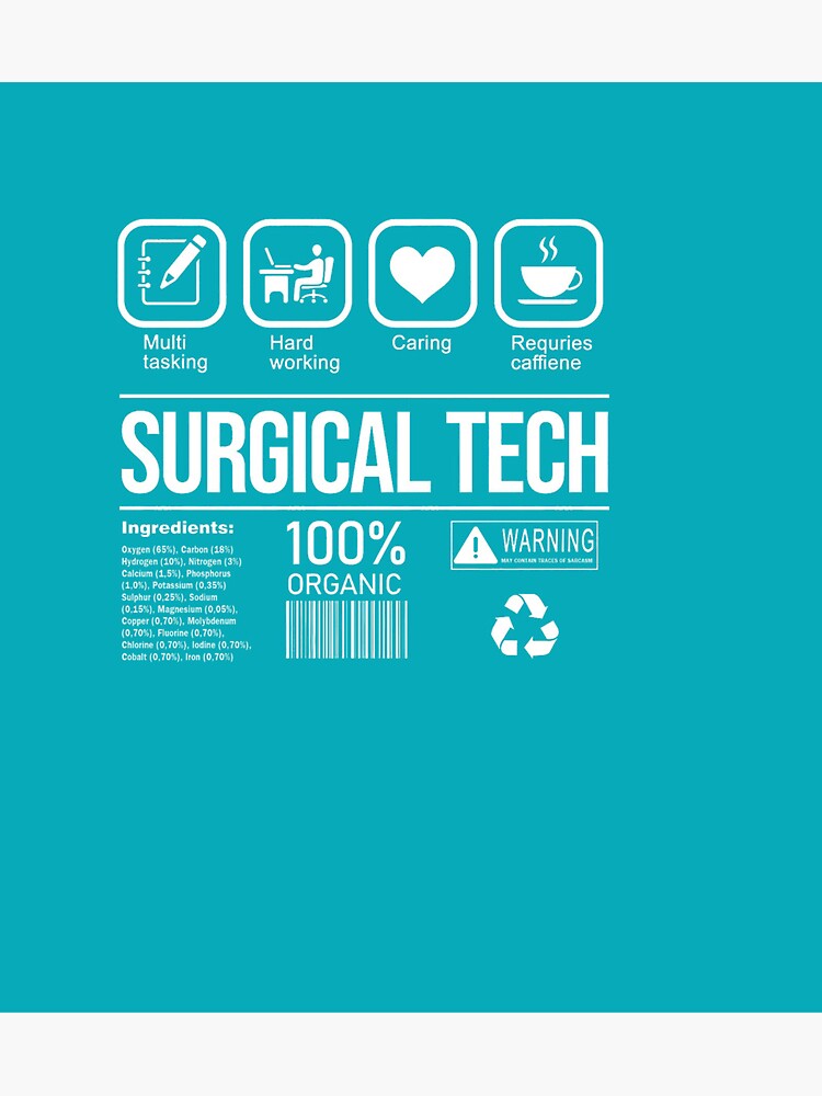 "Surgical Tech Label classic" Sticker for Sale by AugustHaupt | Redbubble