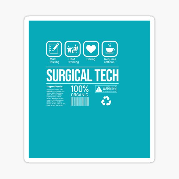 "Surgical Tech Label classic" Sticker for Sale by AugustHaupt | Redbubble