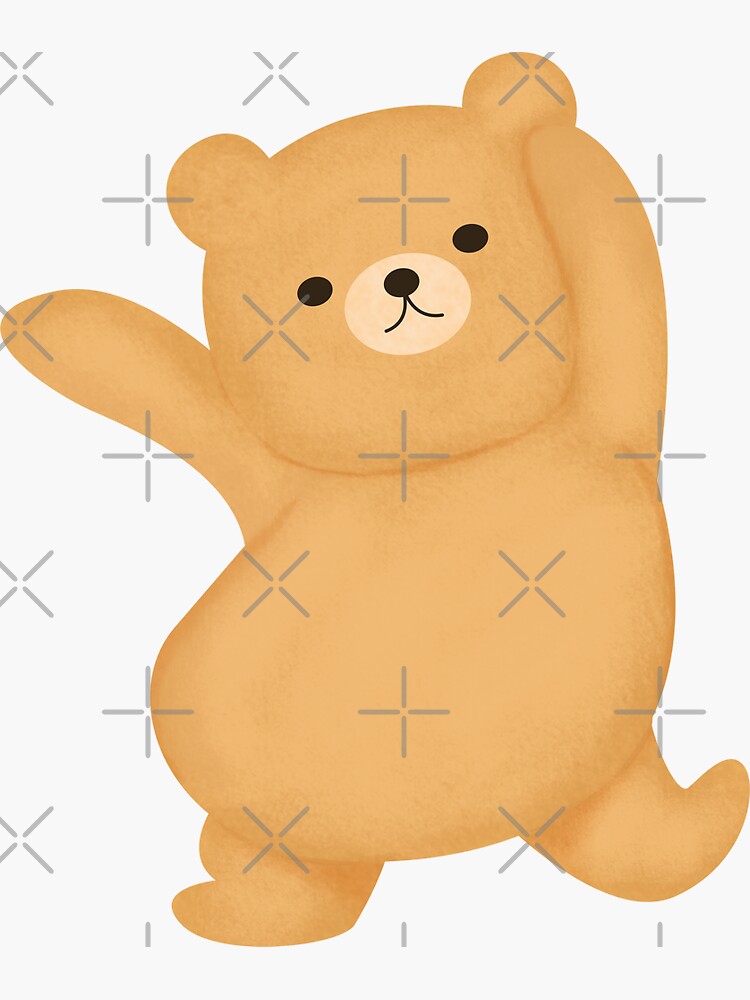 "Teddy Bear Dancing" Sticker for Sale by mhasadesign | Redbubble