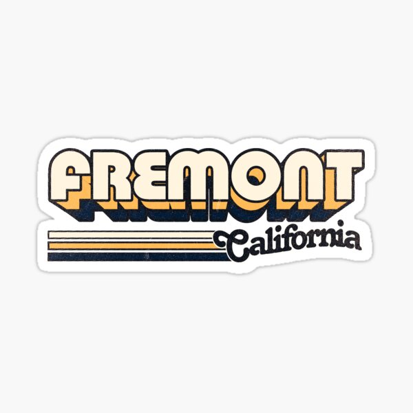 "Fremont, CA | City Stripes" Sticker for Sale by retroready | Redbubble