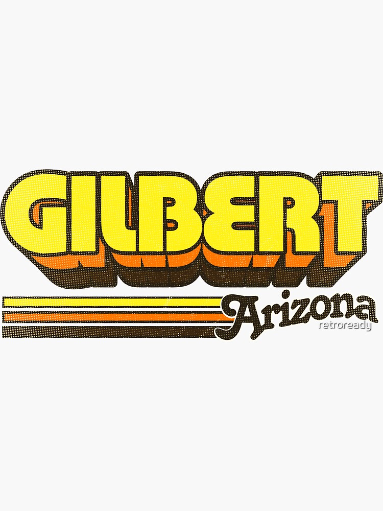 "Gilbert, AZ | City Stripes" Sticker for Sale by retroready | Redbubble