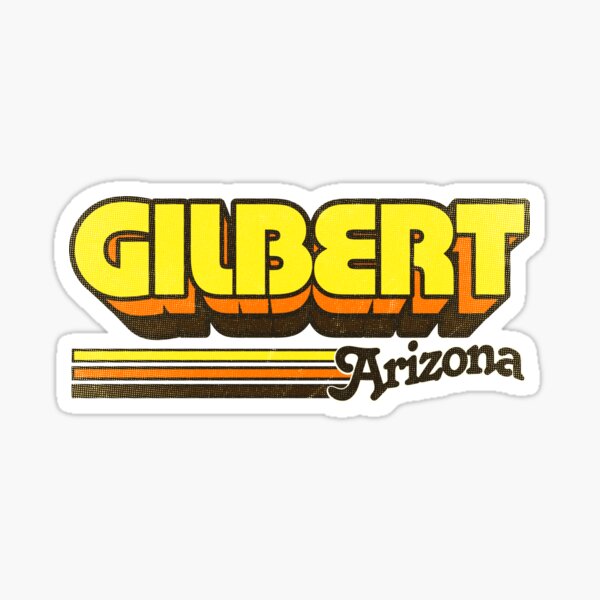 "Gilbert, AZ | City Stripes" Sticker for Sale by retroready | Redbubble