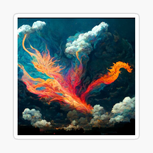 "Dragon flares " Sticker for Sale by Pandadaisypoet | Redbubble