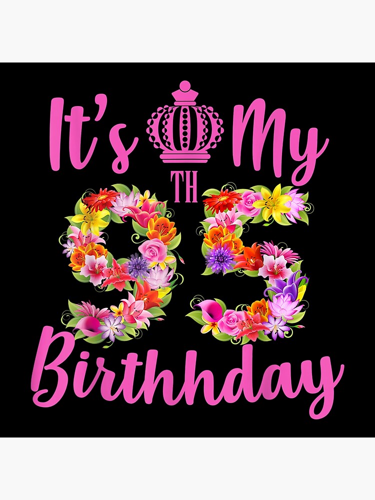 Lámina fotográfica «Flor de cumpleaños de 95 años Es mi celebración de ...