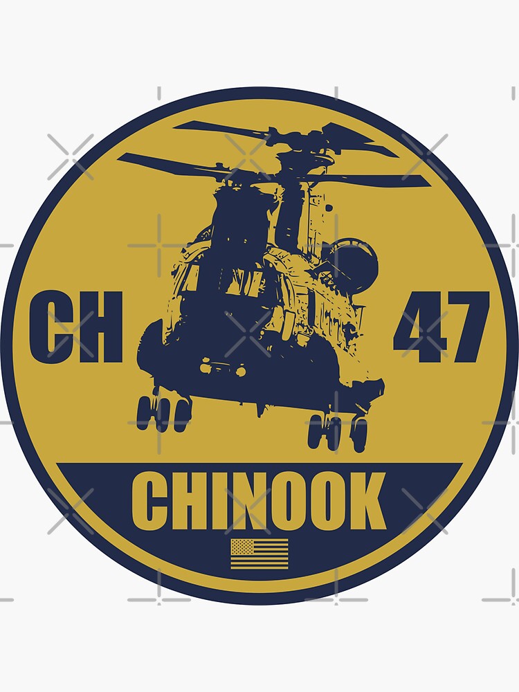 "CH-47 Chinook Patch" Sticker for Sale by StrongVlad | Redbubble