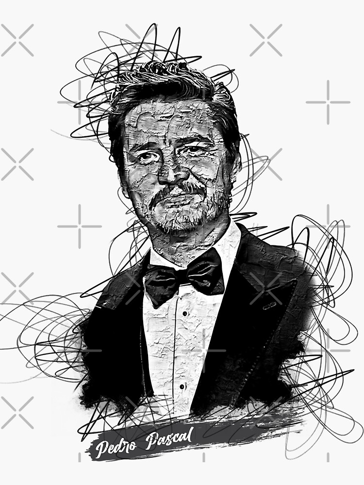 "People Call Me Pedro Pascal Abstract Sketch Art Pedro Pascal " Sticker ...