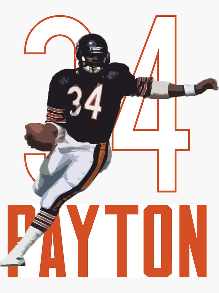 "Walter Payton" Sticker for Sale by bsweat | Redbubble