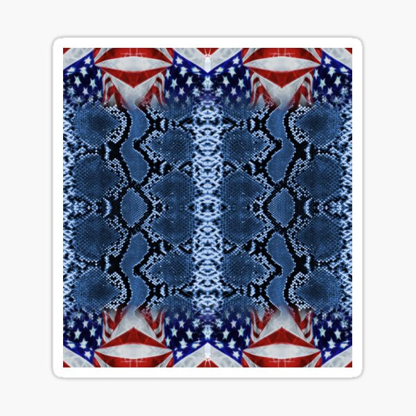 " American Flag Snake Skinned" Sticker for Sale by zombie-eyes | Redbubble