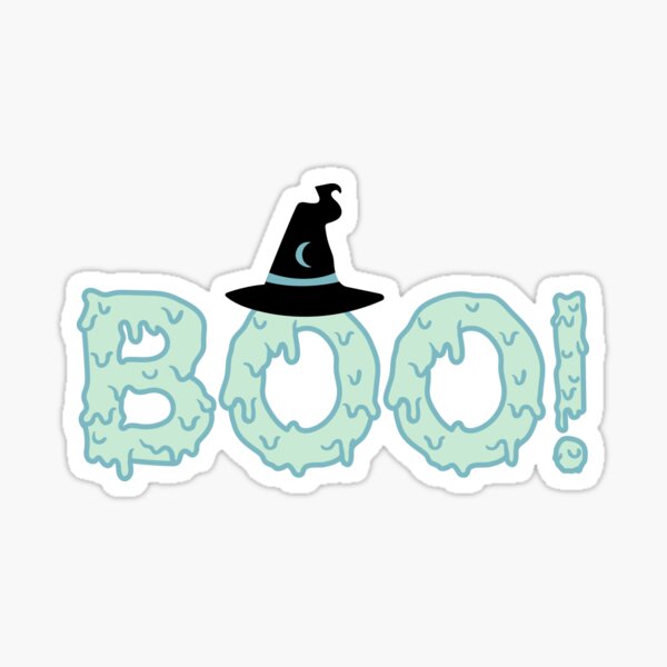 "BOO" Sticker for Sale by Rixxi | Redbubble