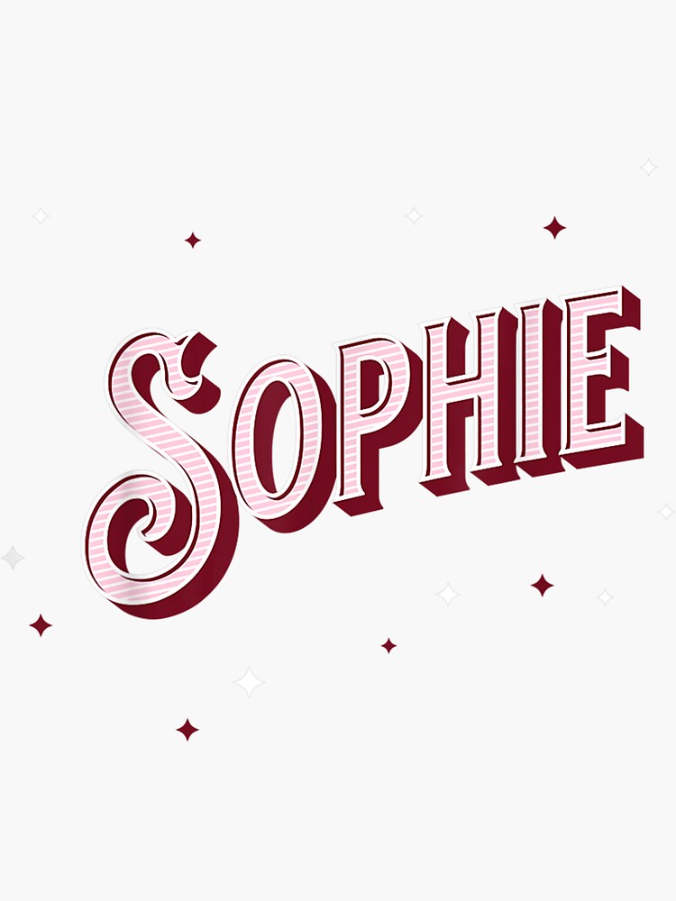 "Personalised Sophie name" Sticker for Sale by Ravelbystrom | Redbubble